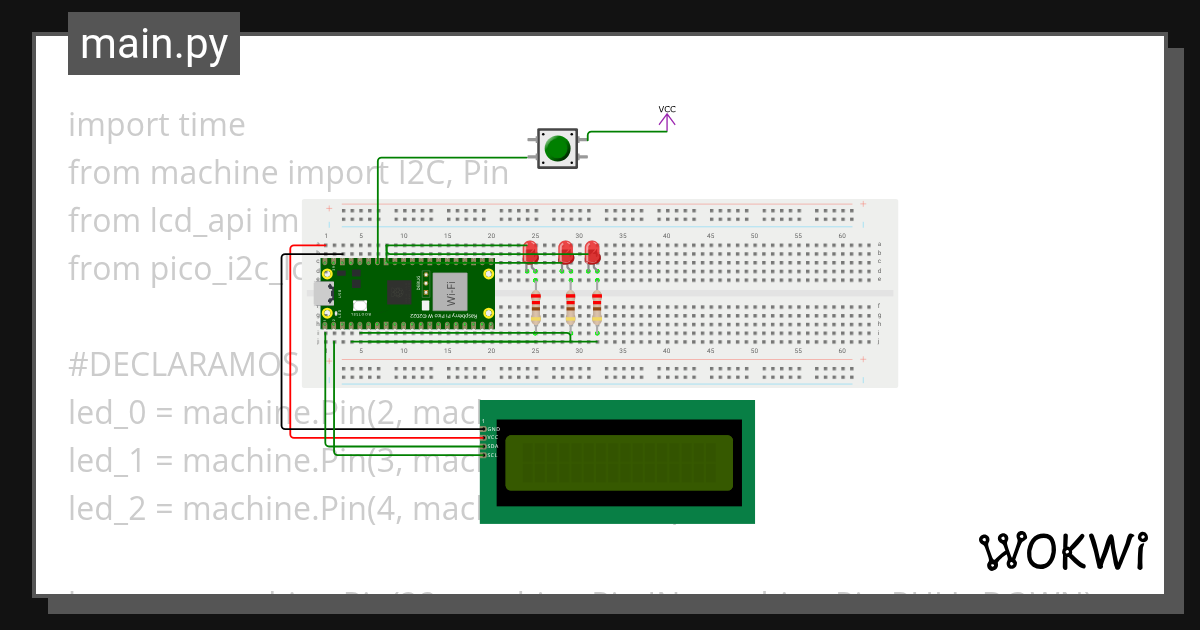 ejercicio con bienvenida - Wokwi ESP32, STM32, Arduino Simulator