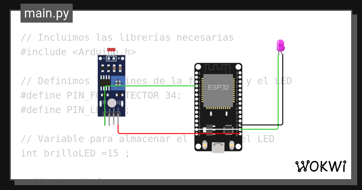 Fotoresistencia Copy Wokwi Esp32 Stm32 Arduino Simulator