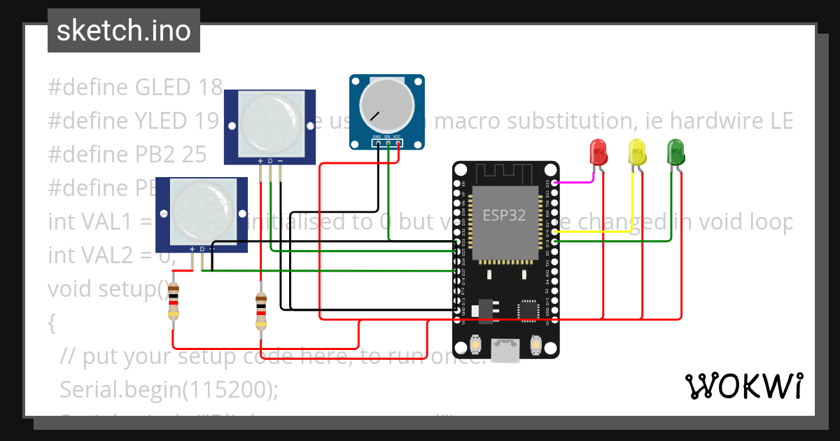 LAB 3 - DIGITAL INPUT 000 - Wokwi ESP32, STM32, Arduino Simulator