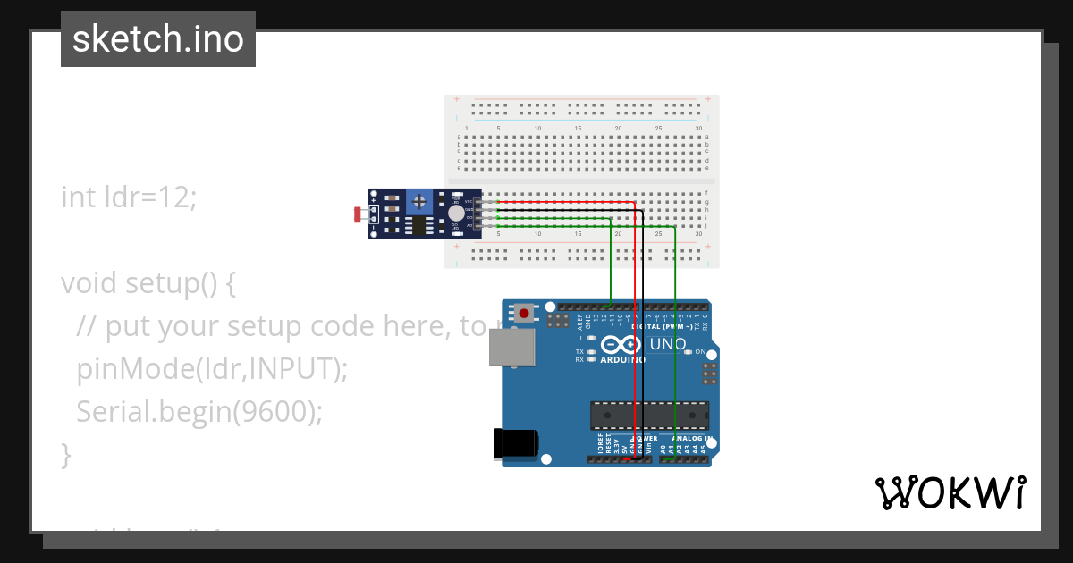 Ldr Sensor Wokwi Esp32 Stm32 Arduino Simulator 1806