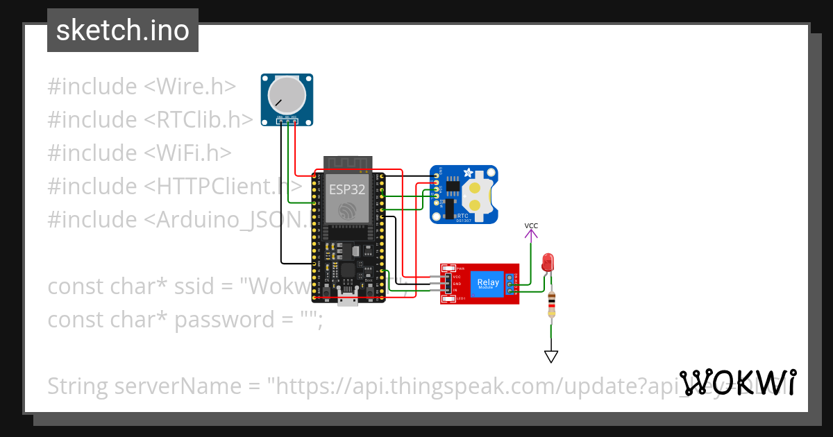 Smart Relay dengan Potensio Aqil - Wokwi ESP32, STM32, Arduino Simulator