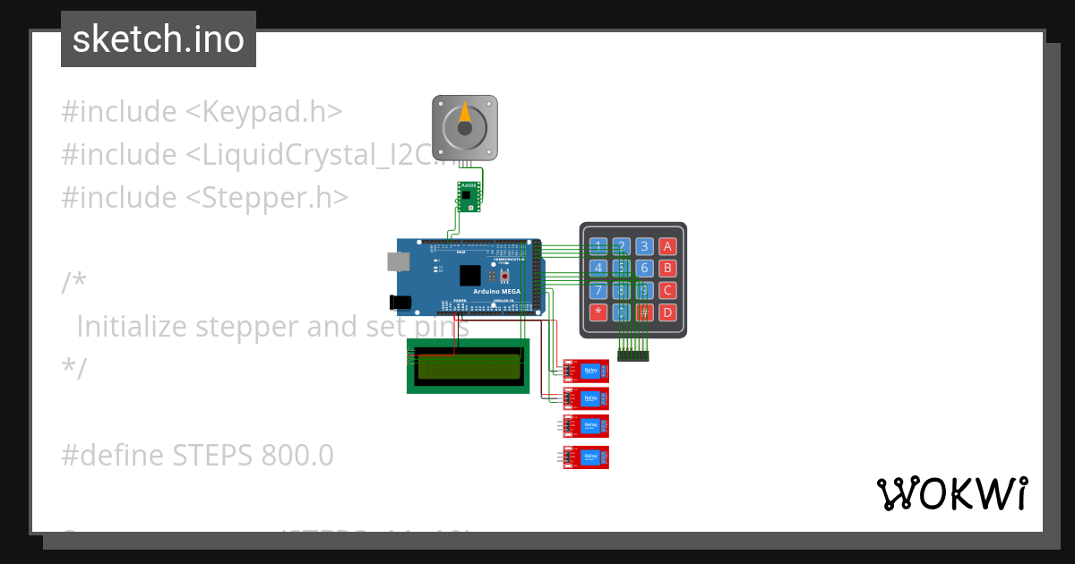 Stepper Motor Controller - Wokwi ESP32, STM32, Arduino Simulator