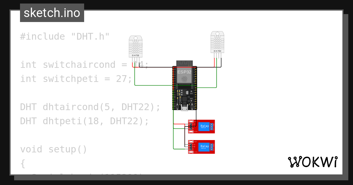 Monitoring System Wokwi Esp32 Stm32 Arduino Simulator 7336