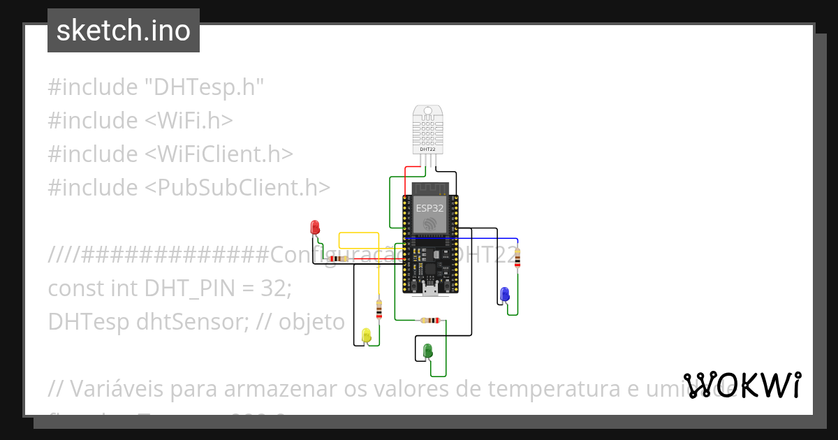 dht-led - Wokwi ESP32, STM32, Arduino Simulator