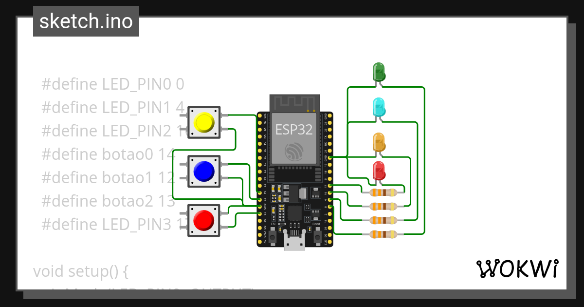 Tarefa Do Dia 25 Do Chaves Wokwi Esp32 Stm32 Arduino Simulator