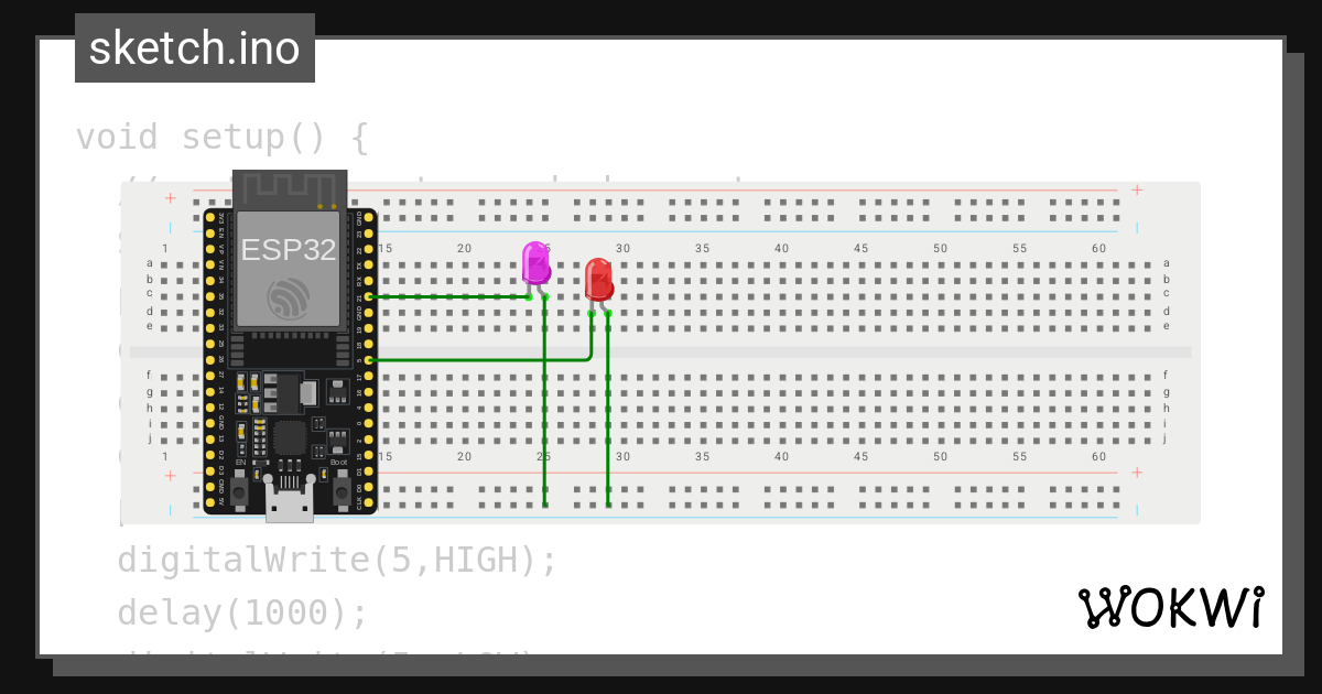 Led Copy Wokwi Esp32 Stm32 Arduino Simulator