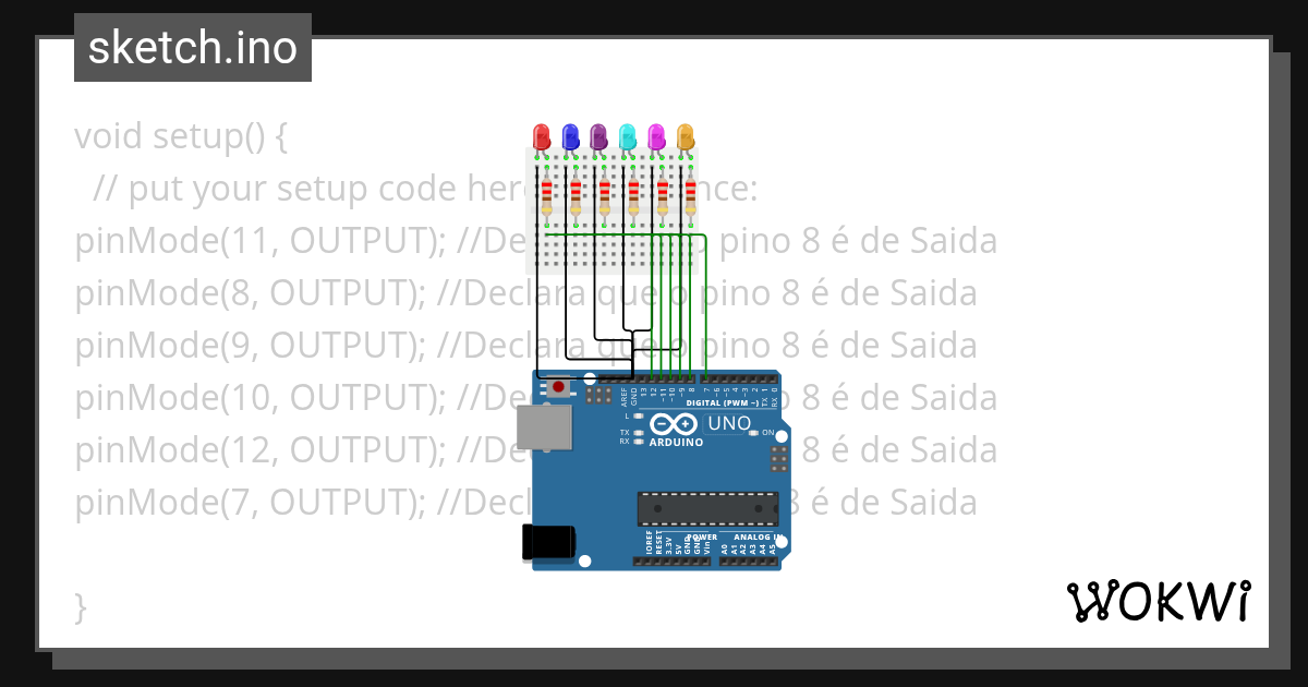 pisca pisca colorido 09/05 - Wokwi ESP32, STM32, Arduino Simulator