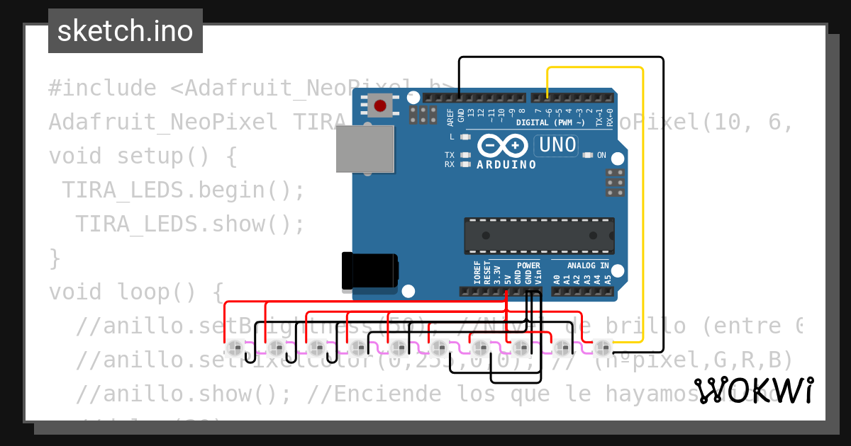 Tiraleds Prueba De Colores Wokwi Esp32 Stm32 Arduino Simulator 1079