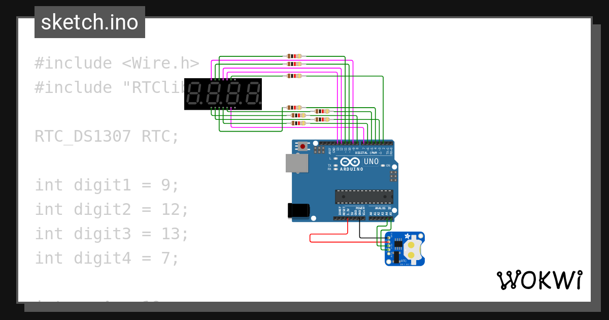 Relogio Wokwi Esp32 Stm32 Arduino Simulator