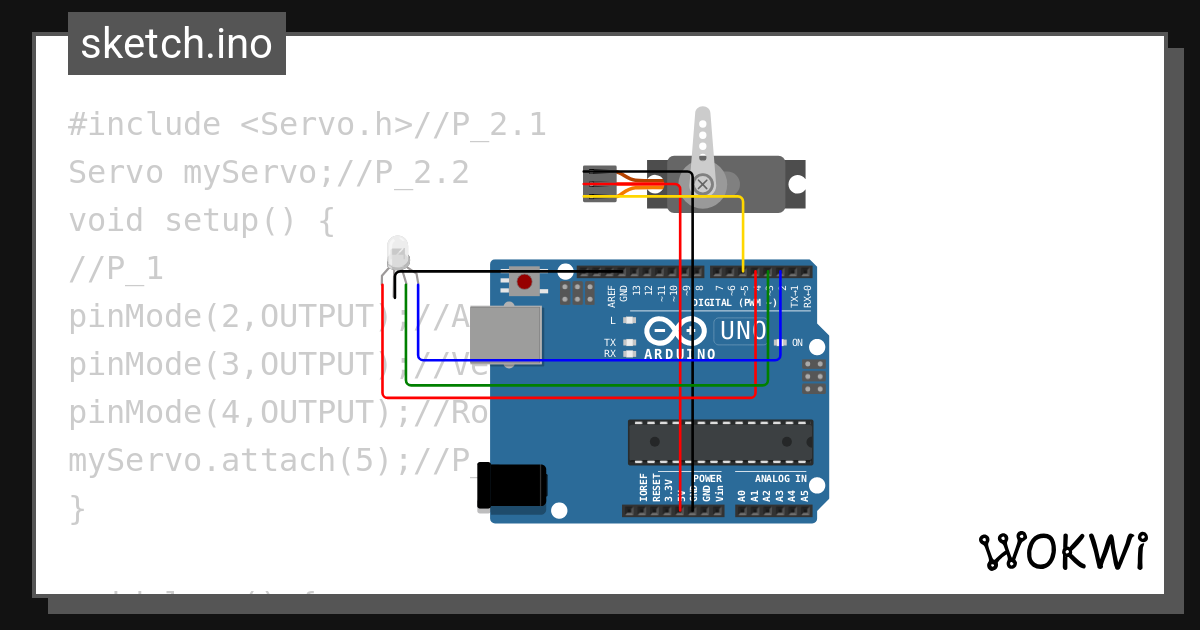 Servomotor O El Rgb Wokwi Esp32 Stm32 Arduino Simulator 8359