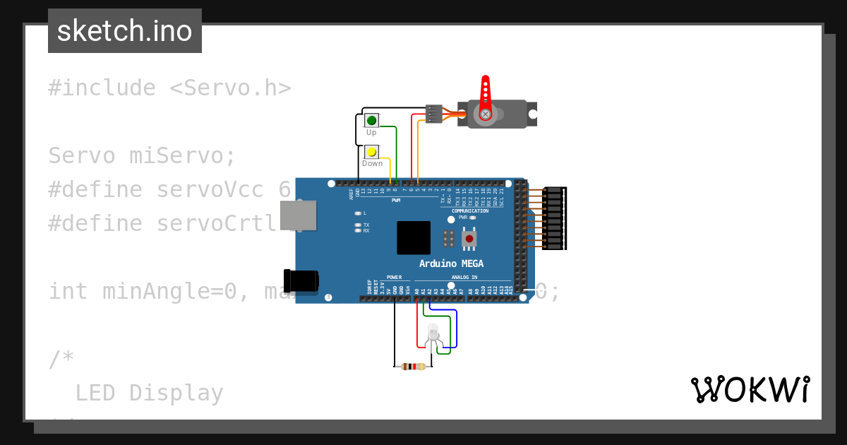 Servo And Led Control With Buttons Wokwi Esp32 Stm32 Arduino Simulator 8888