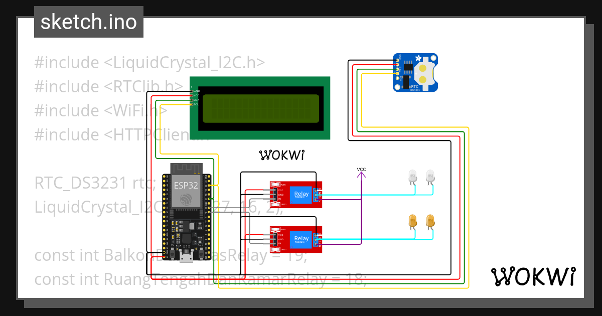 Coba UTS - 5 - Wokwi ESP32, STM32, Arduino Simulator