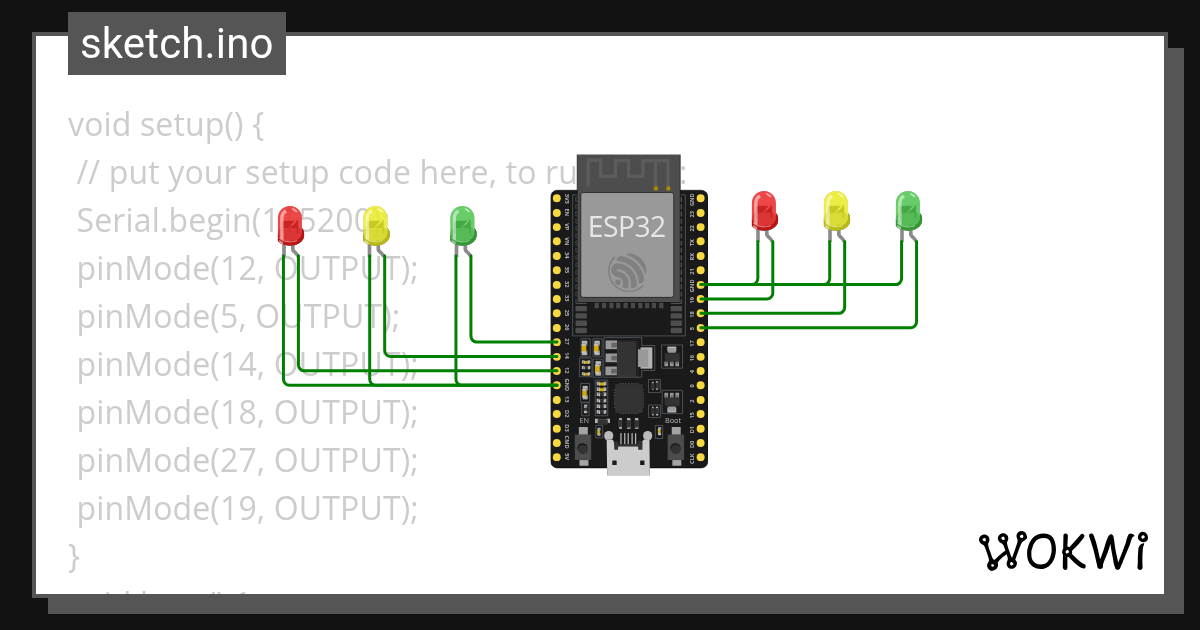 2 WAY TRAFFIC LIGHT Copy - Wokwi ESP32, STM32, Arduino Simulator