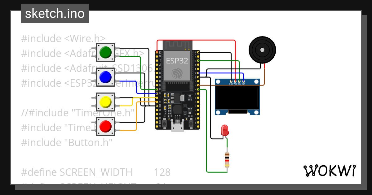 Reloj esp32 - Wokwi ESP32, STM32, Arduino Simulator