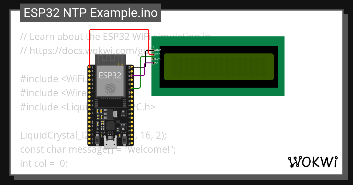 ESP32 NTP Example.ino Copy - Wokwi ESP32, STM32, Arduino Simulator