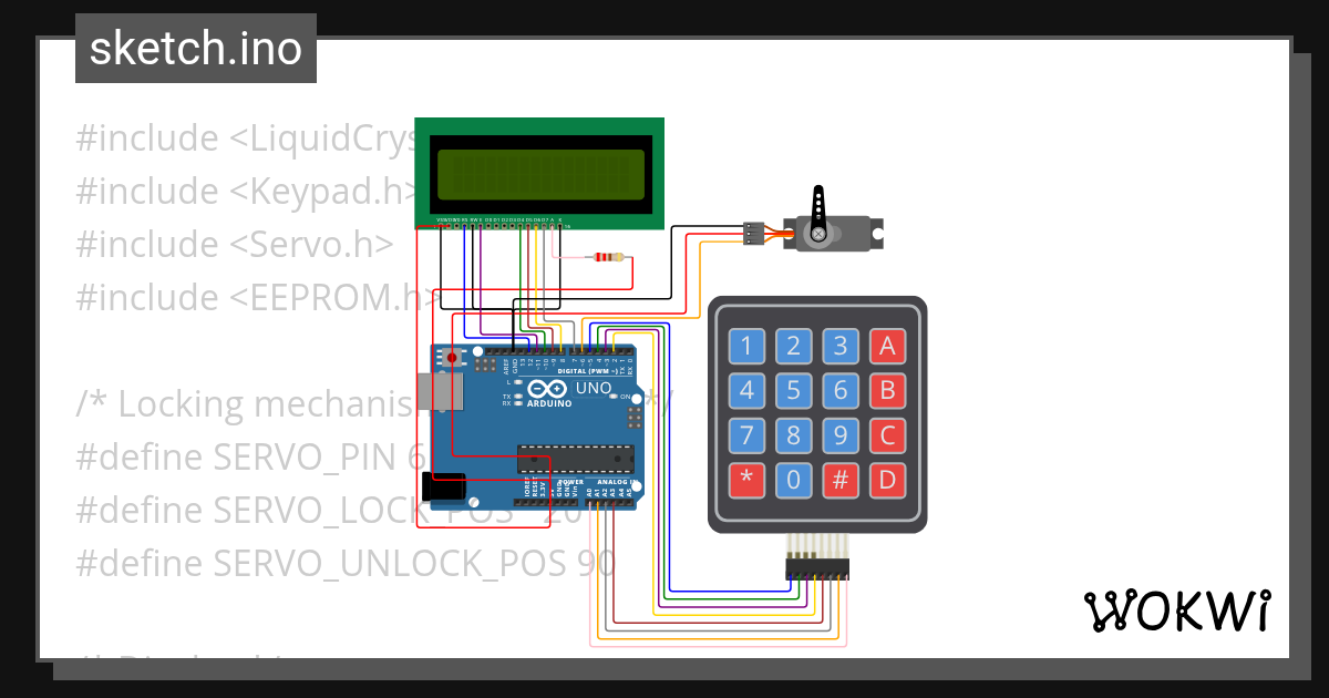 password doorlock 2.1 - Wokwi ESP32, STM32, Arduino Simulator
