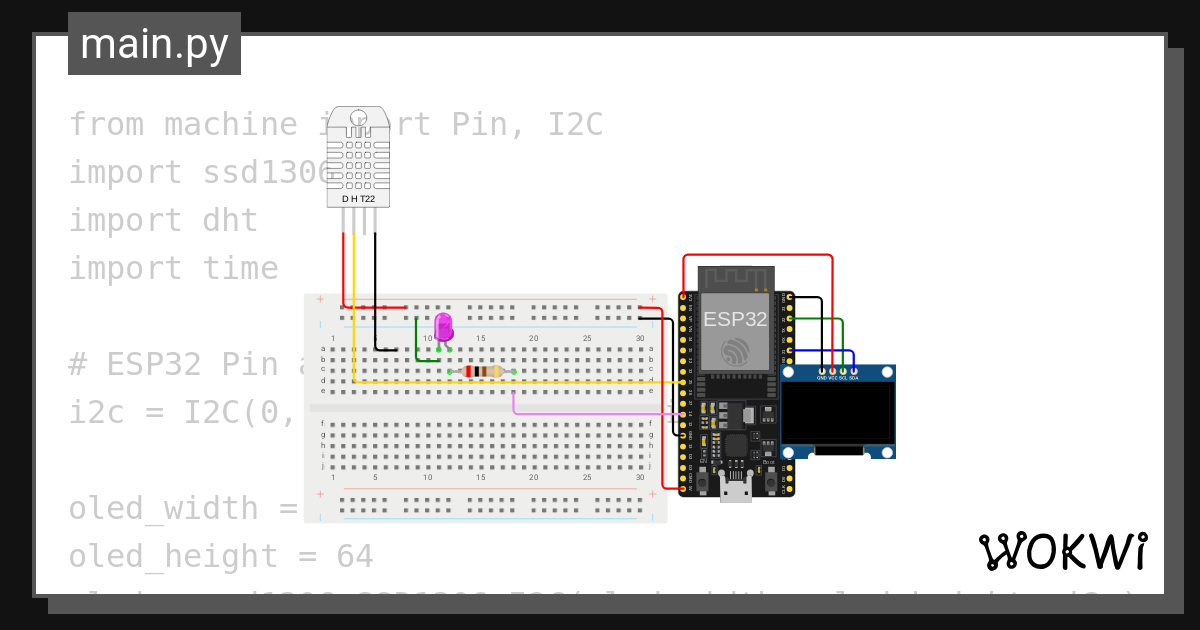 Hiển Thị Ra Oled độ ẩm Nhiệt độ Copy Wokwi Esp32 Stm32 Arduino Simulator 5403