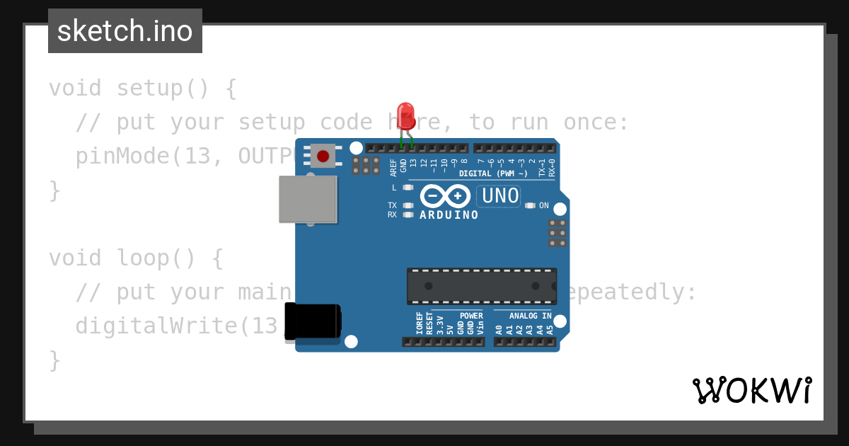 Led Glow Wokwi Esp32 Stm32 Arduino Simulator