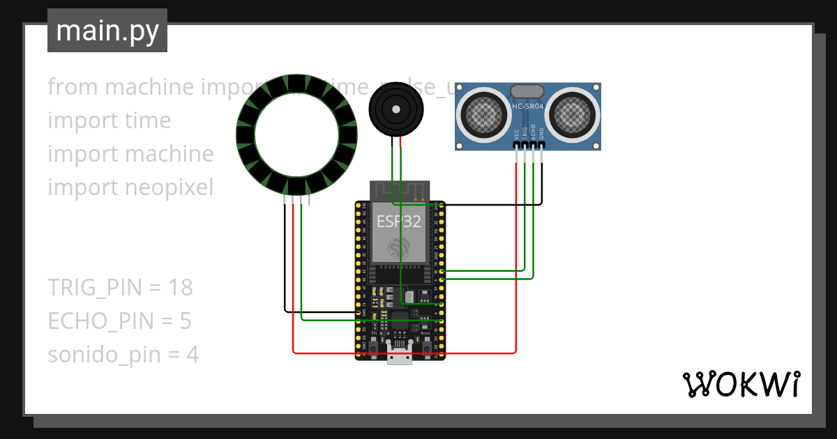 Sensor de Aparcamiento 2 - Wokwi ESP32, STM32, Arduino Simulator