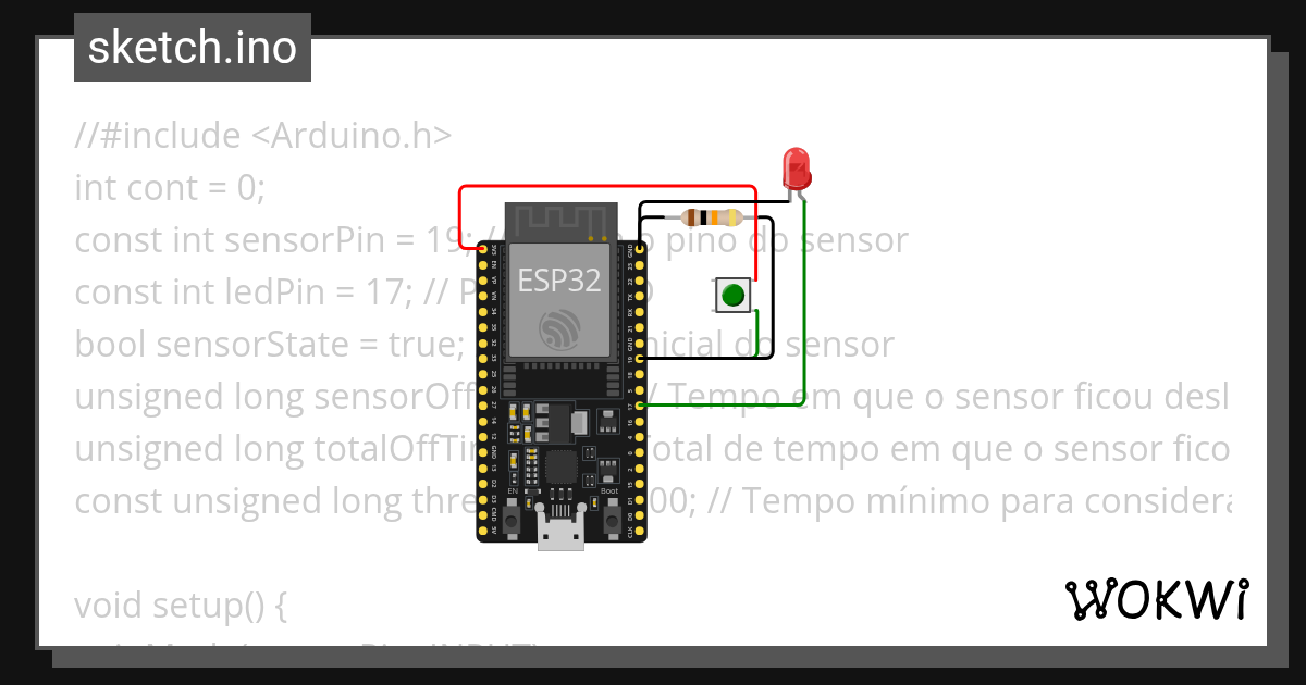 Temporizador 10/05 - Wokwi ESP32, STM32, Arduino Simulator