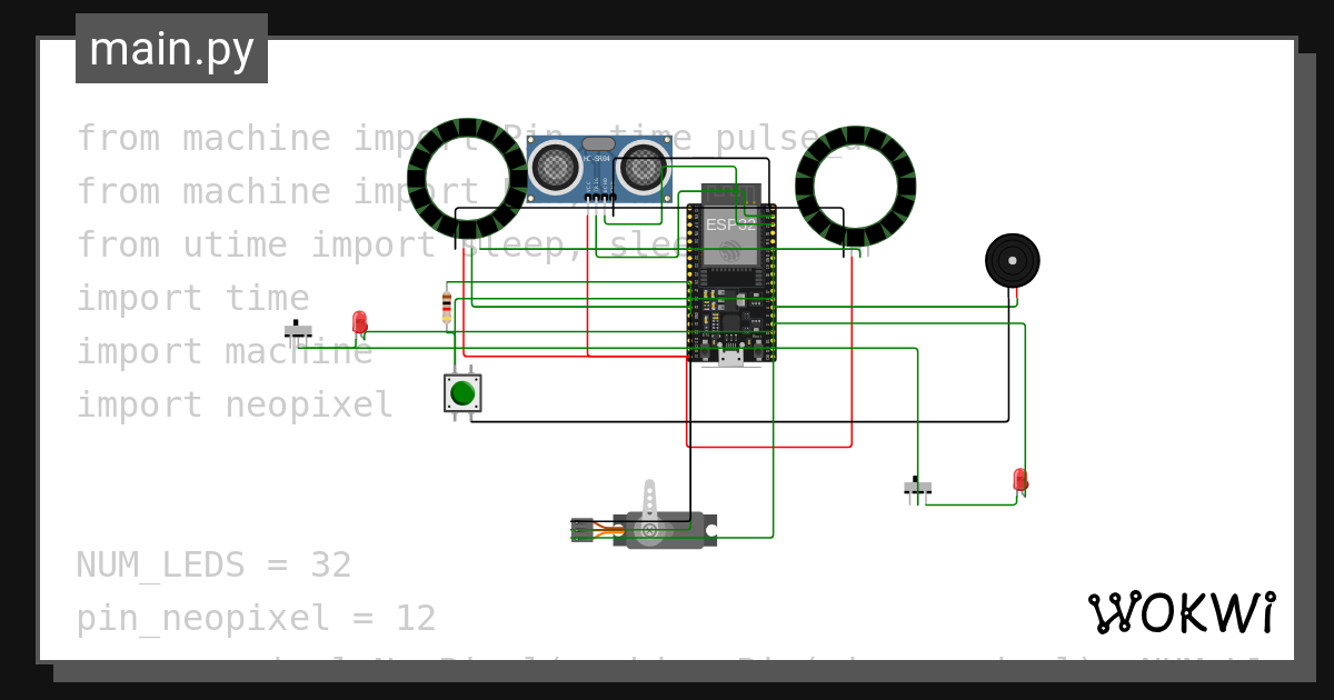 Sensor De Aparcamiento Copy Zumbador Wokwi Esp32 Stm32 Arduino Simulator 