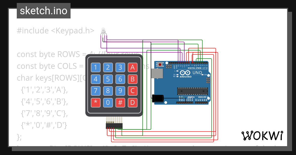 rgb led with key pad - Wokwi ESP32, STM32, Arduino Simulator