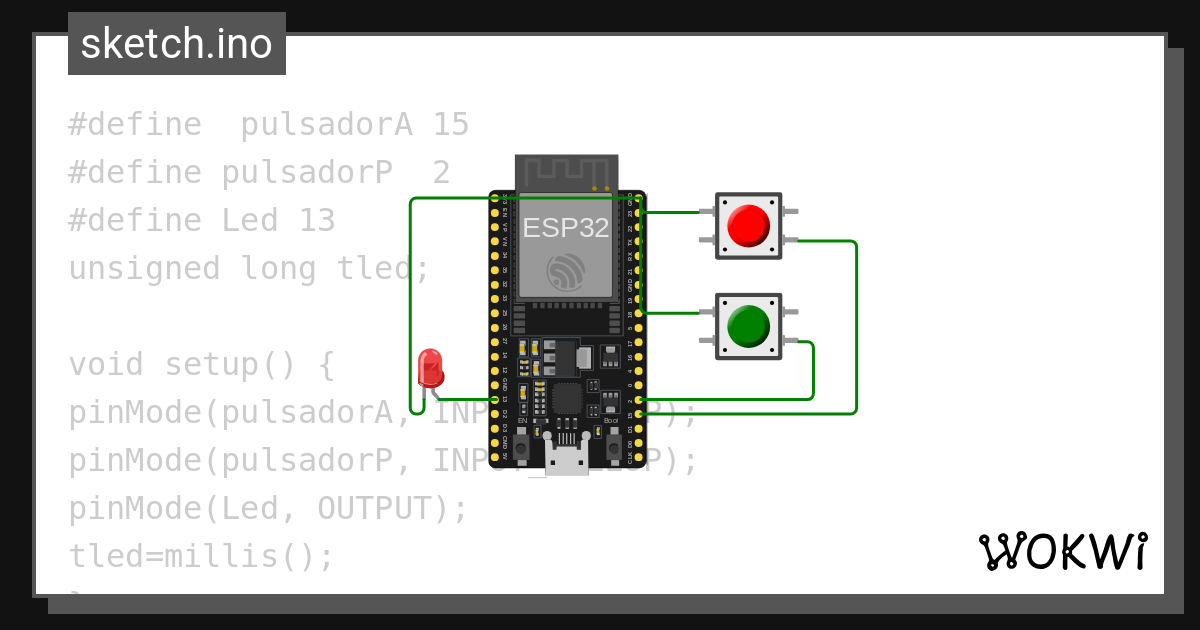 Ejercicio 5 Milis Wokwi Esp32 Stm32 Arduino Simulator