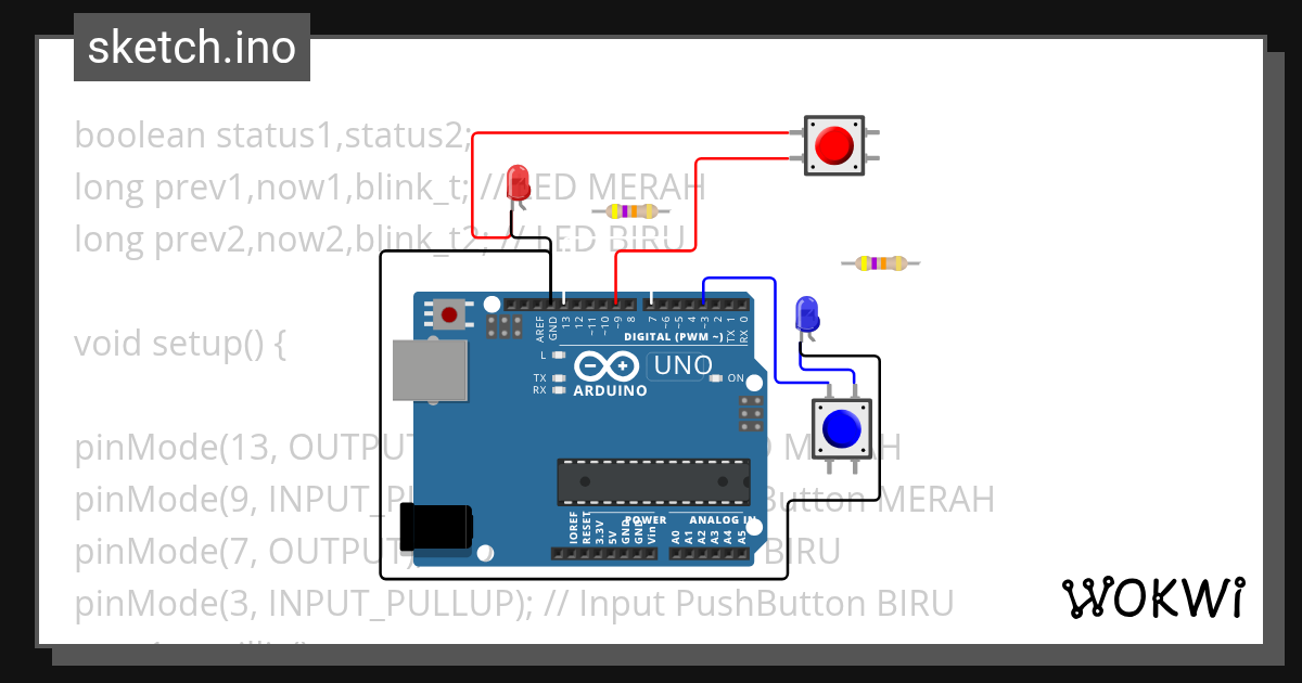 Tugas Modul 2 - Wokwi ESP32, STM32, Arduino Simulator