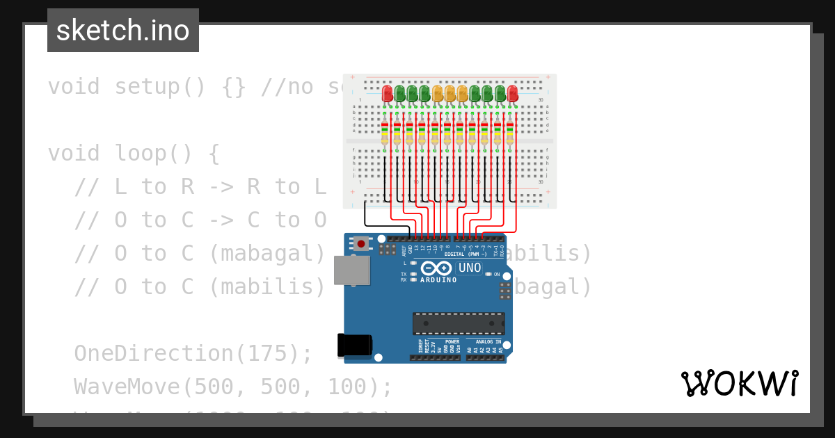 Dancing Lights Copy Wokwi Esp32 Stm32 Arduino Simulator 7442