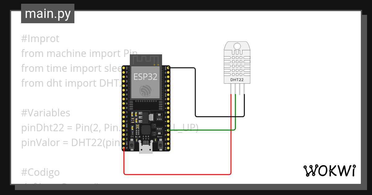 sensor dht22 - Wokwi ESP32, STM32, Arduino Simulator