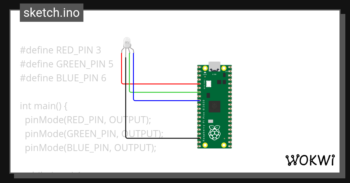 RGB_LED - Wokwi ESP32, STM32, Arduino Simulator