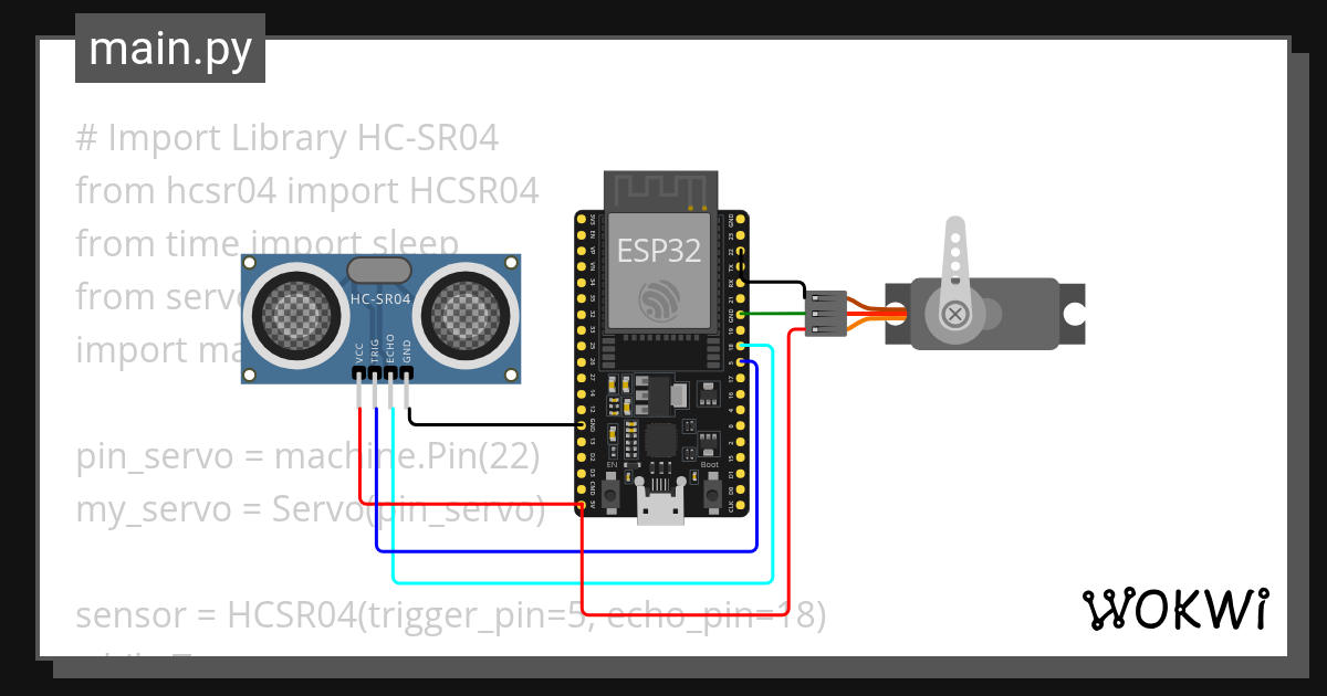 manda_servohcsr04 - Wokwi ESP32, STM32, Arduino Simulator