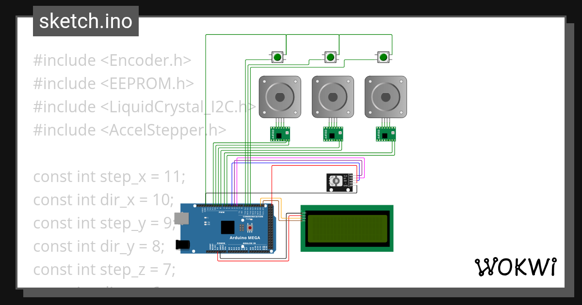 encoder C 1 - Wokwi ESP32, STM32, Arduino Simulator