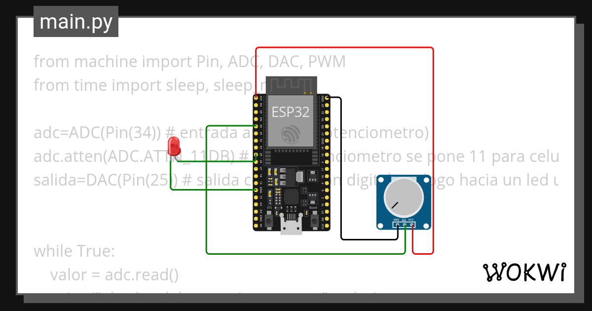 DAC_ESP32 - Wokwi ESP32, STM32, Arduino Simulator