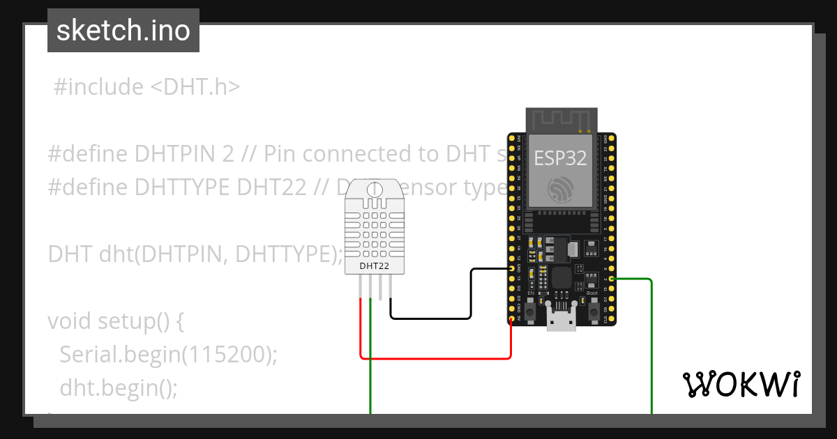 Dht 22 Readings Wokwi Esp32 Stm32 Arduino Simulator 8554
