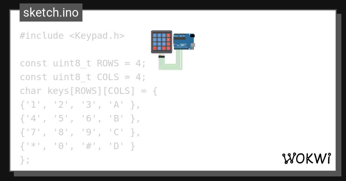 Keypad By Suheal Copy Wokwi Esp32 Stm32 Arduino Simulator