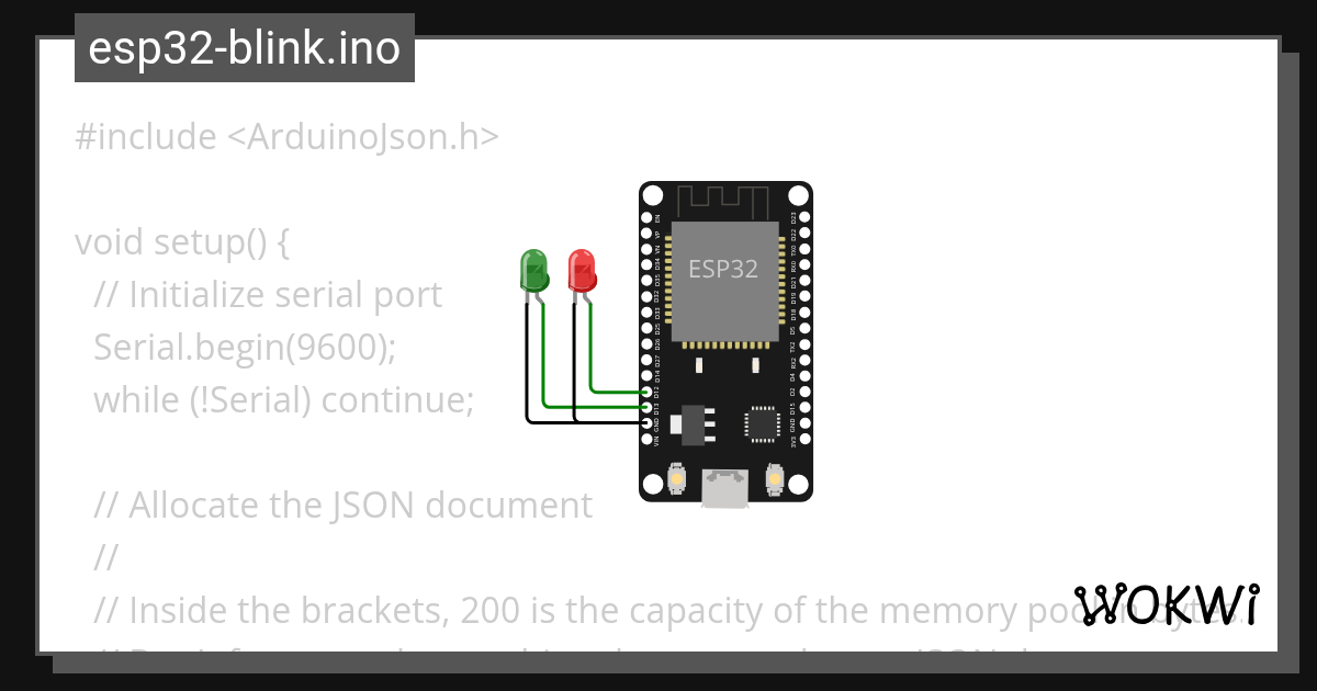 Json_Deserializer - Wokwi ESP32, STM32, Arduino Simulator