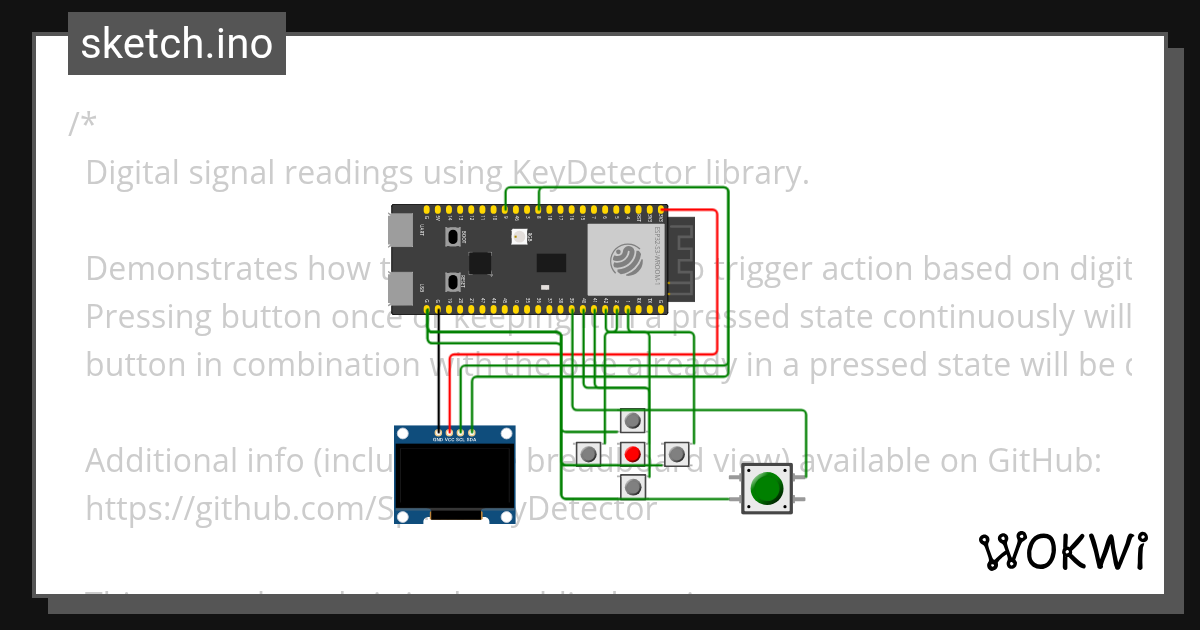5 button key dt - Wokwi ESP32, STM32, Arduino Simulator