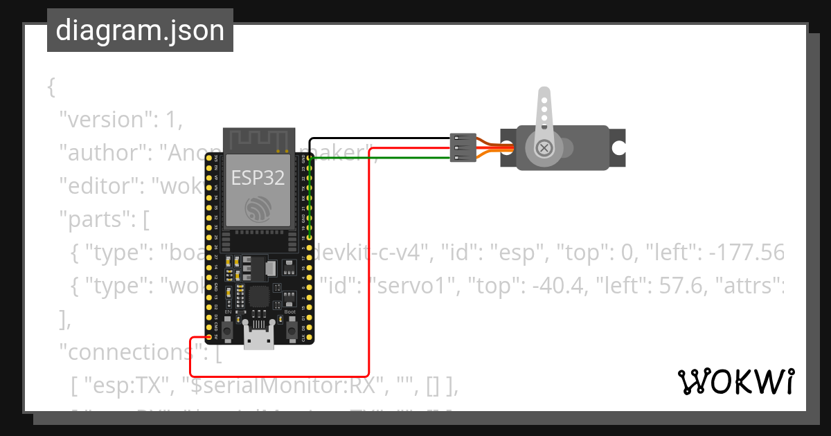 Servomotor - Wokwi ESP32, STM32, Arduino Simulator