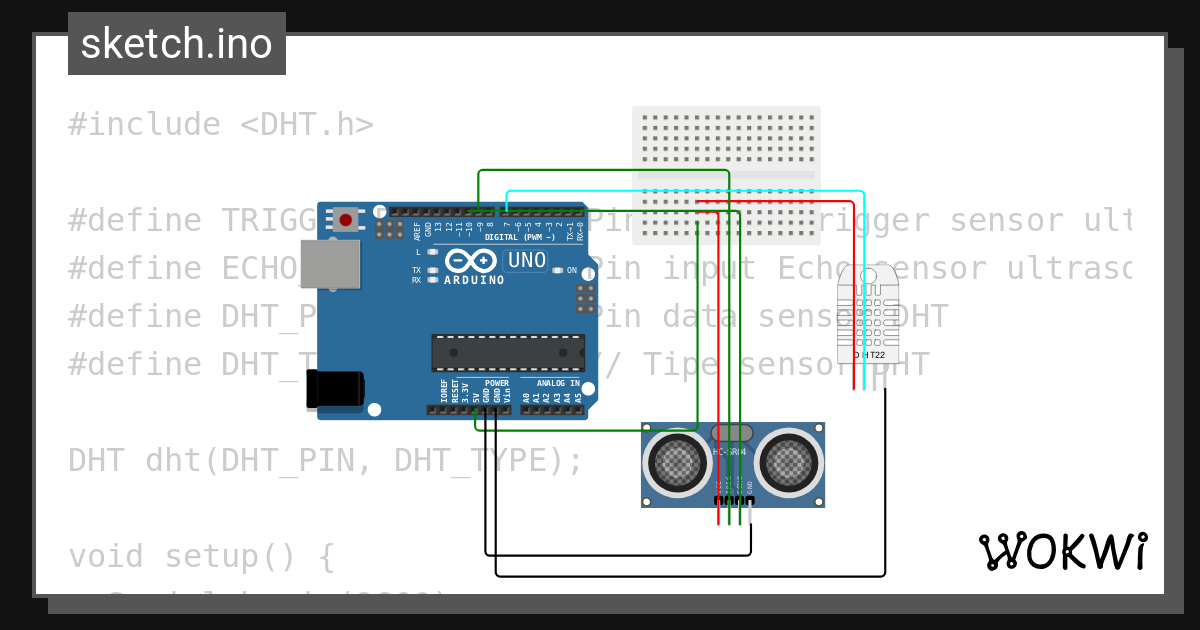 Measure Distance And Humidity By Ilham Muhamad Rizky Wokwi Esp32 Stm32 Arduino Simulator 9892