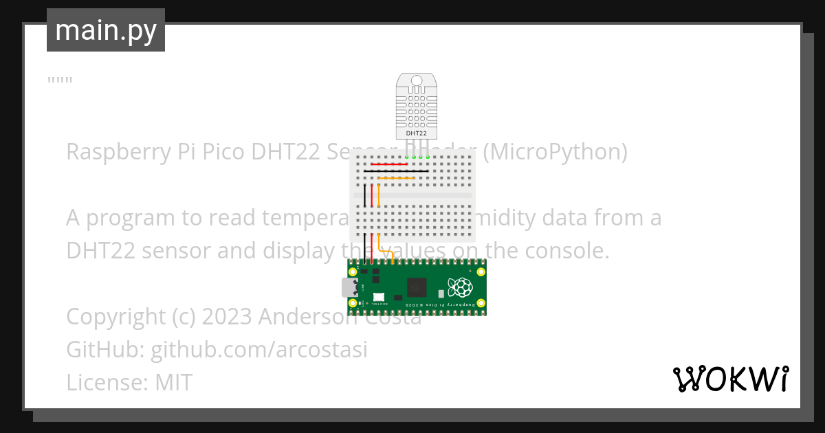 DHT11 Sensor Reader Copy - Wokwi ESP32, STM32, Arduino Simulator