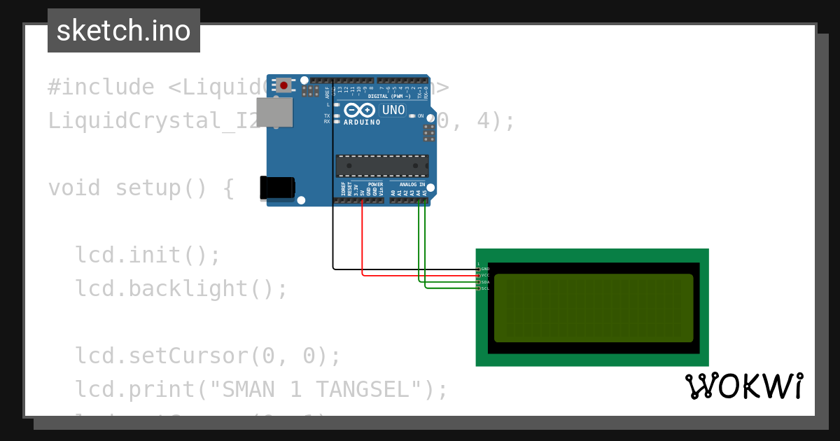 Alkhoriq Lcd 20x4 Wokwi Esp32 Stm32 Arduino Simulator