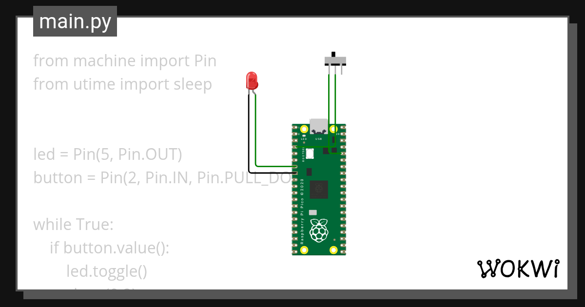 Blink With Micropython Wokwi Esp32 Stm32 Arduino Simulator 9952
