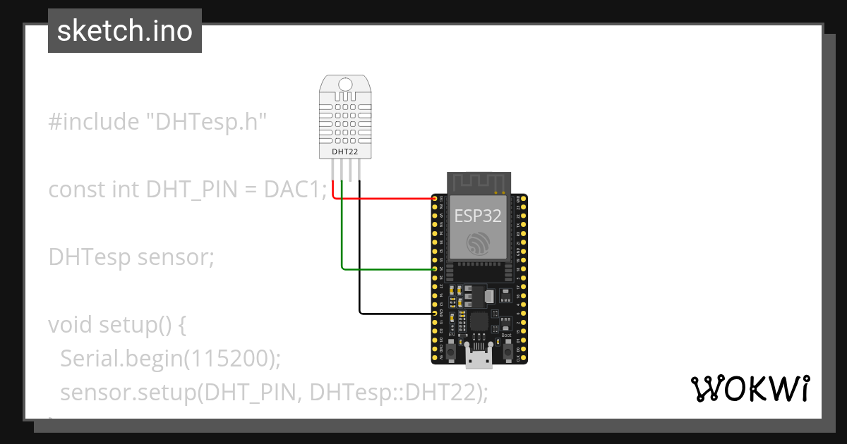 Temperatura - Wokwi ESP32, STM32, Arduino Simulator