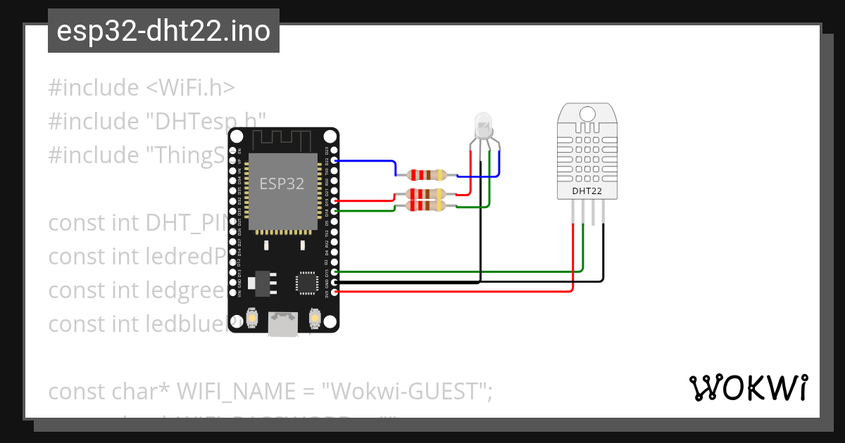 Température - Wokwi ESP32, STM32, Arduino Simulator