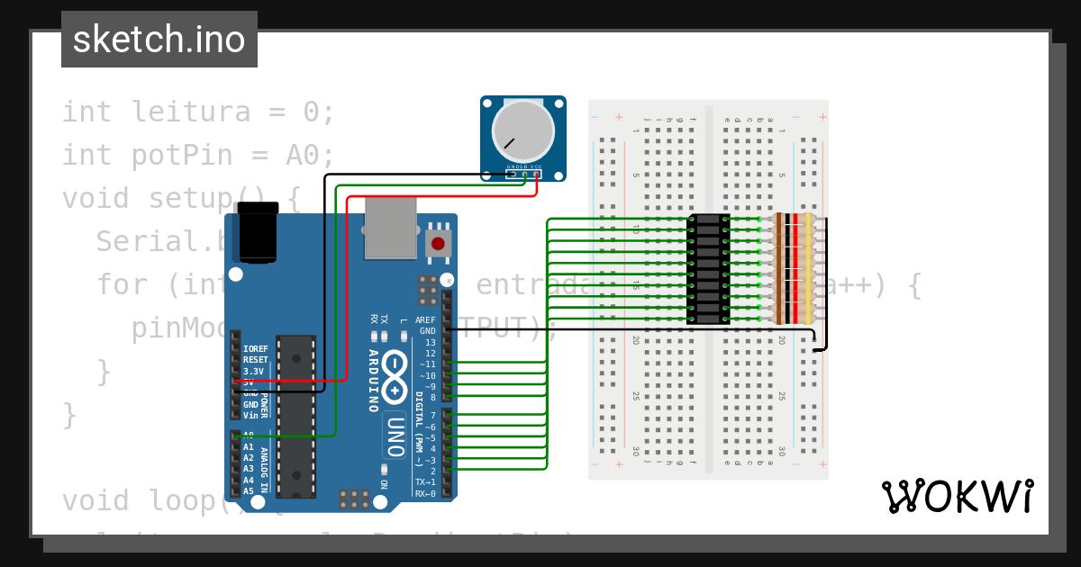 Q3 Potenciômetros E Brilho De Leds Copy Wokwi Esp32 Stm32 Arduino Simulator 