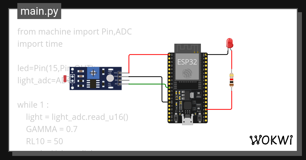 D11116234光敏電阻 Copy Wokwi Esp32 Stm32 Arduino Simulator