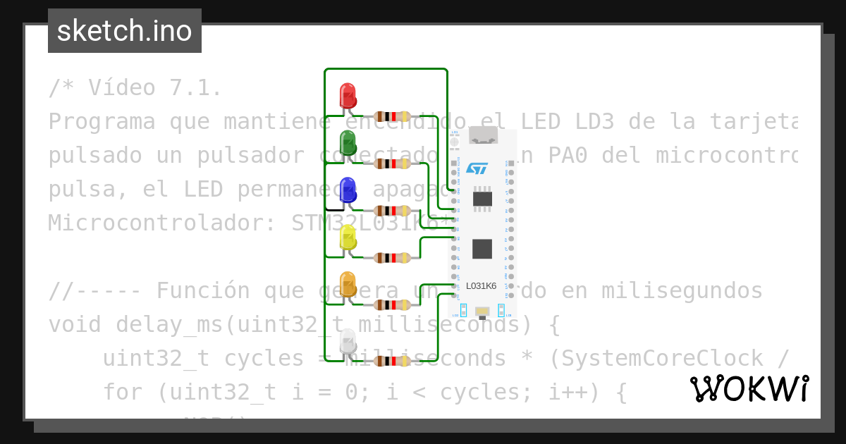 Practica71 Bala Wokwi Esp32 Stm32 Arduino Simulator