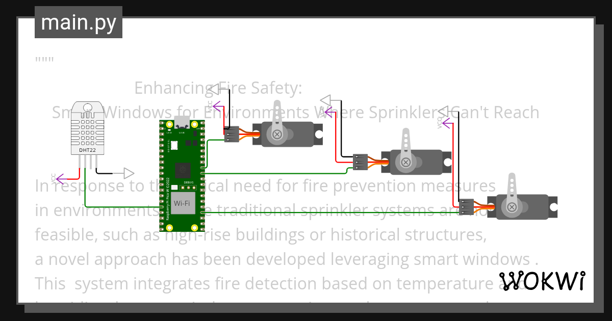 Enhancing Fire Safety: Smart Windows for Environments Where Sprinklers Can't Reach - Wokwi ESP32 ...