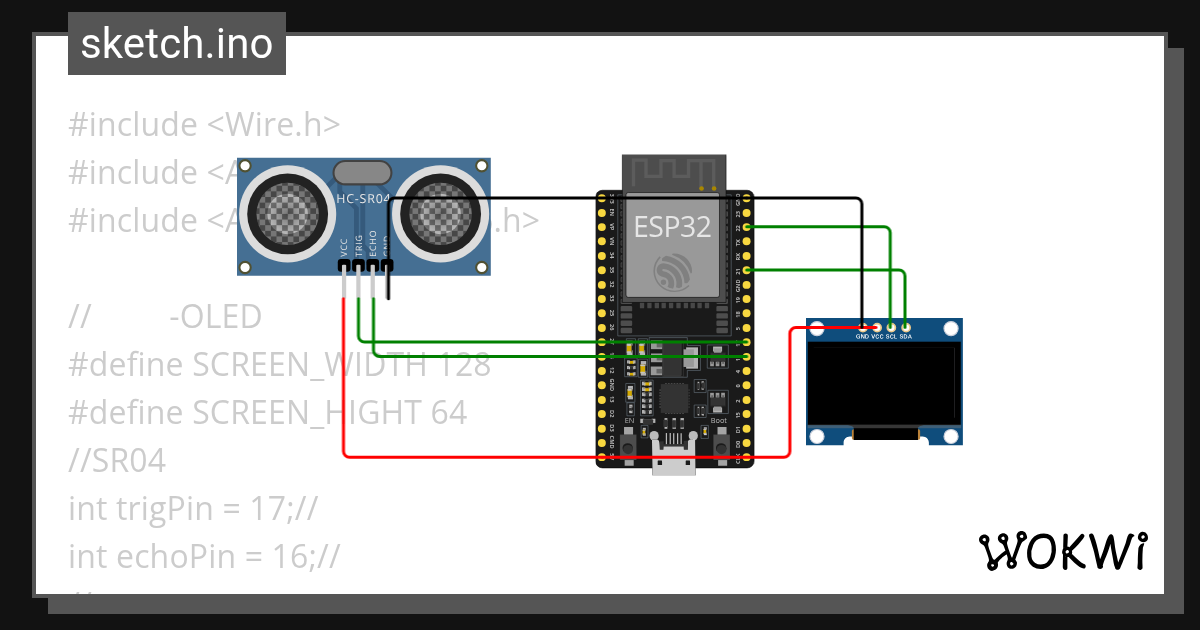 SR+OLED - Wokwi ESP32, STM32, Arduino Simulator